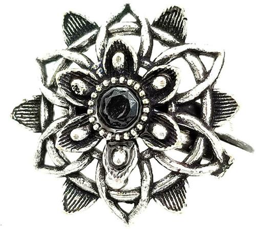 Buy Yash Jewels Emporium Silver-Plated Brass Adjustable Classic Ring ...