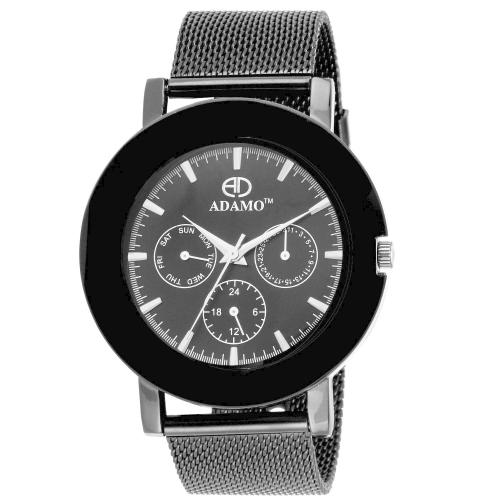 Buy ADAMO Multi-color-colorfunction Black Dial Chronograph Men's & Boy ...
