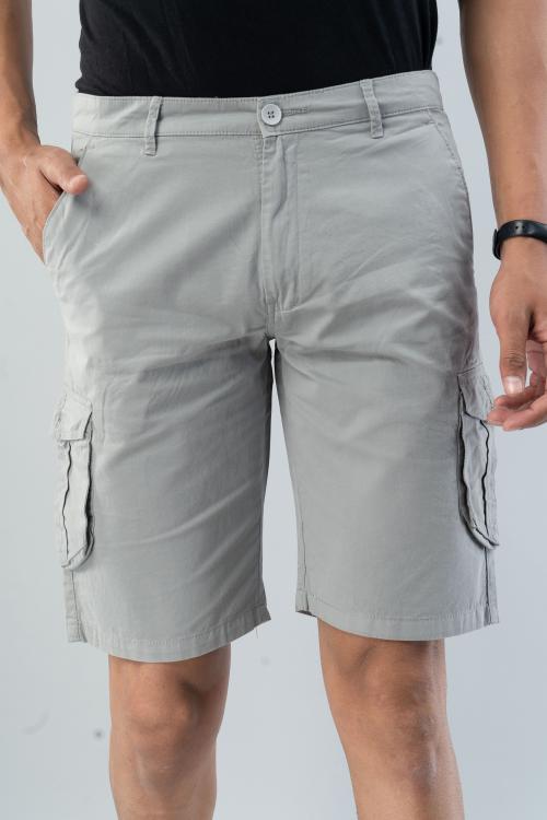 Buy PINK MUSTACHE GREY CARGO 6 POCKET SHORTS Online at Best Prices in ...