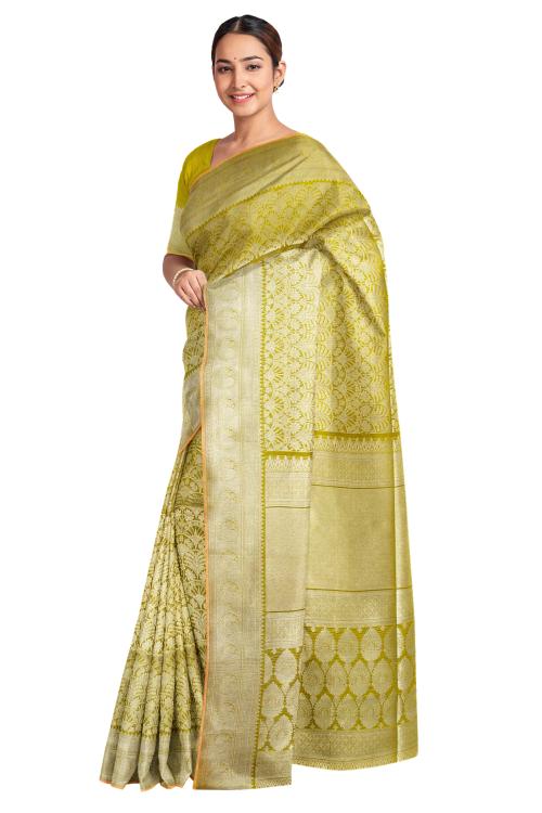 Buy KSR HANDLOOMS-WOVEN-PURE MUGA GADWAL SAREE Online at Best Prices in ...