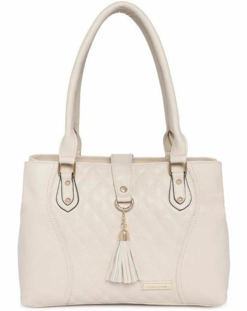 Buy Anna Claire Beige Genuine Leather Hand Held Bag - Mini Online at ...