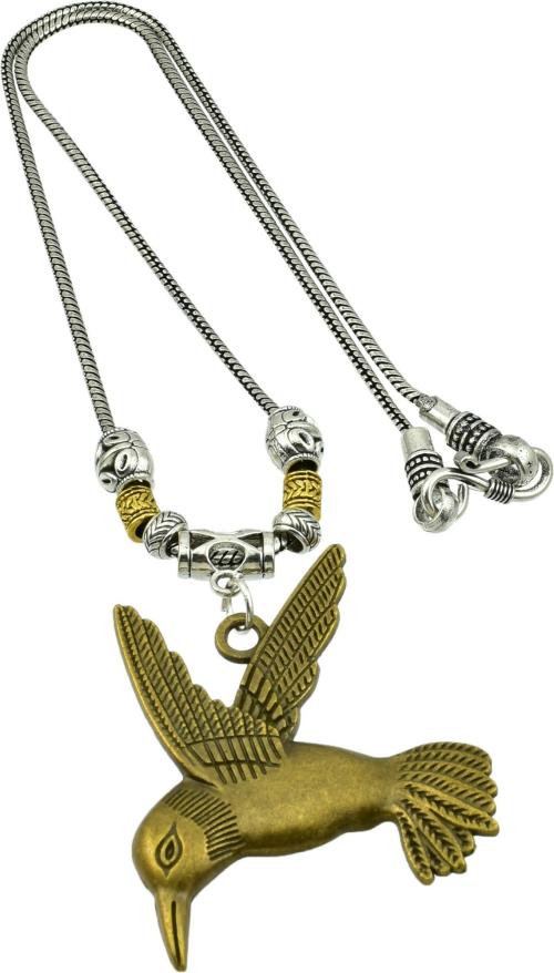 Buy HIGH TRENDZ Silver Plated Alloy Single Locket Chain and Pendant Set ...