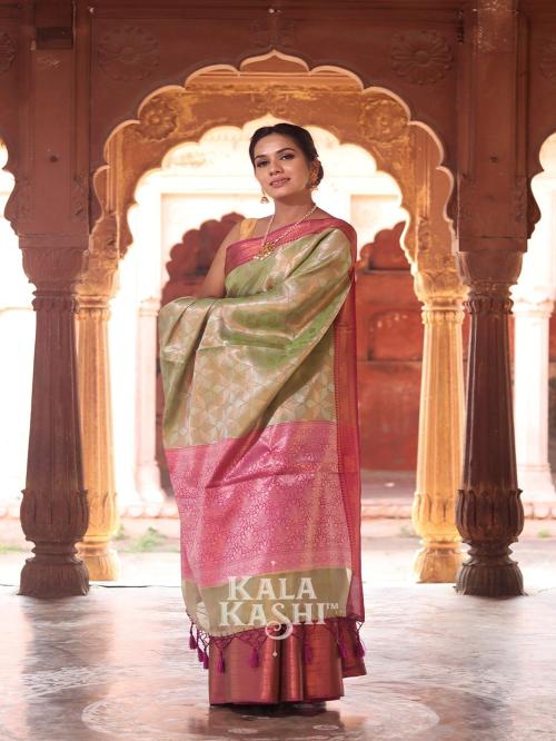 Buy KALA KASHI PREMIUM KANJIVARAM SILK (Green) Online at Best Prices in ...