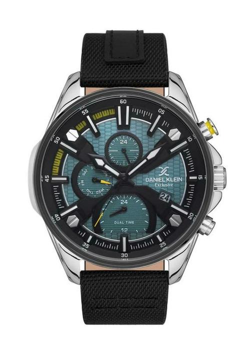 Buy DANIEL KLEIN Analog Green Dial Black Strap Watch for Men - (DK.1.13386-4) Online at Best ...
