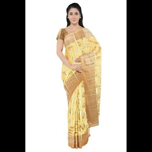 Buy MANUMA Women's Kanchipuram Silver Jaquard Butta Heavy Silk Saree ...