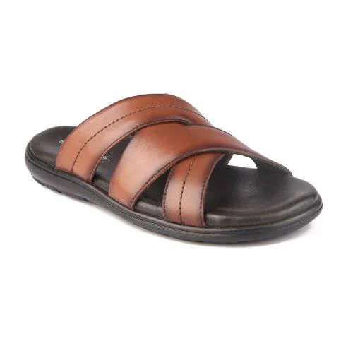 Buy Red Chief Black Leather Slippers for Men Online at Best Prices in ...