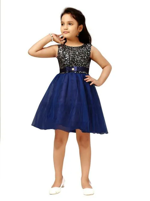 Buy Aarika Girls Navy Blue Color Frock Online at Best Prices in India ...