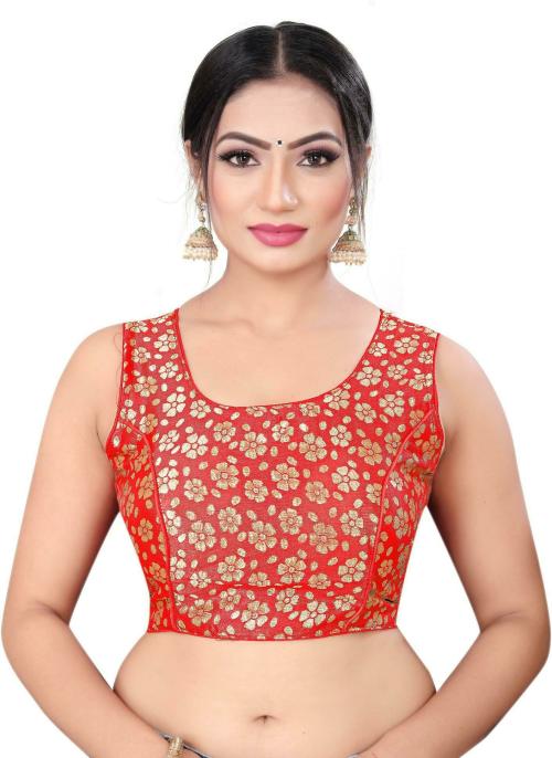 Buy Hyphoria Women Red Jacquard Floral Print Blouse Online at Best ...