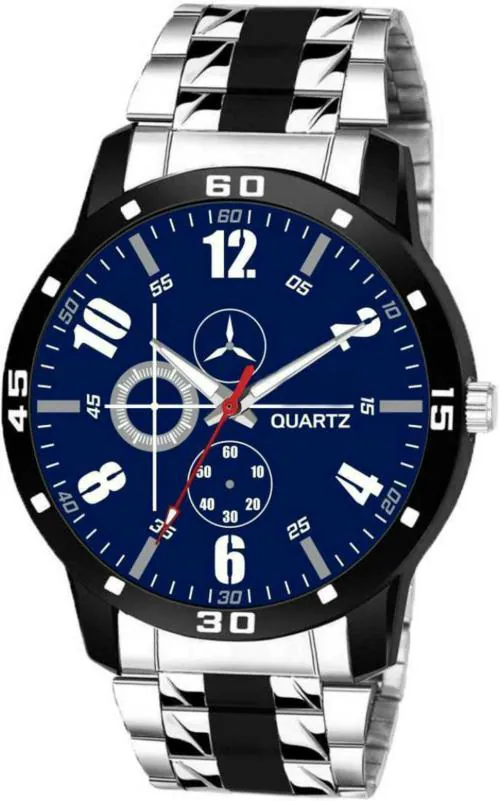 Buy Bolun Analog Blue Dial Silver Black Strap Watch For Men Online at ...