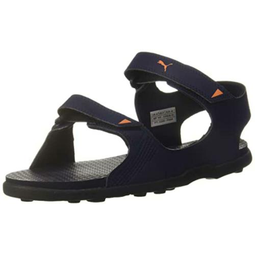 Buy Puma Men's Shire IDP Peacoat Black-Orange Popsicle Sandal Online at ...