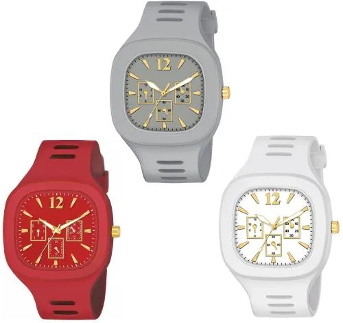 Buy hala Combo of 3 Analog Collection Analog Watch - For Boys & Girls ...