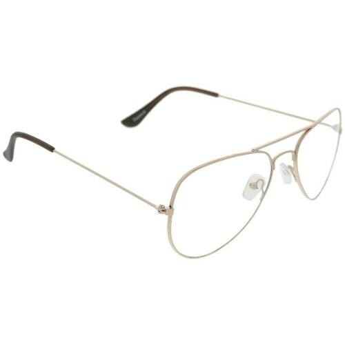 Buy Clear Lens Golden Frame Aviator Sunglasses for Men and Women Online ...