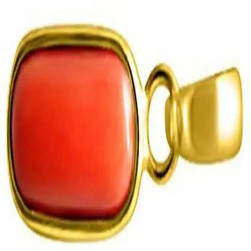 Buy Raviour Lifestyle Red Coral Moonga 100%Original Gemstone Pandents Ruby Brass Pendant Online ...