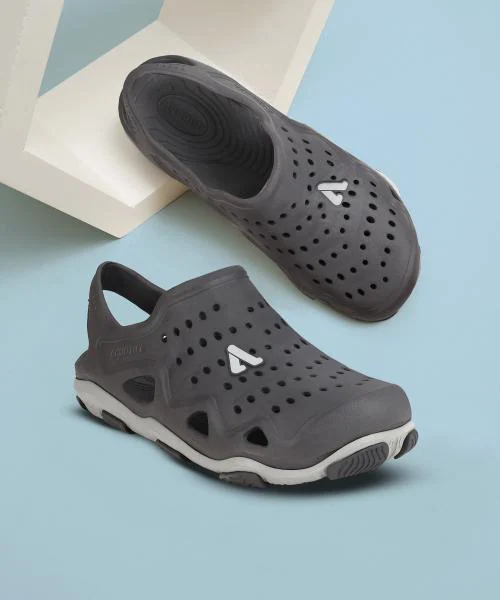 Buy Aqualite Mens Dark Grey, Light Grey Clogs Online at Best Prices in ...