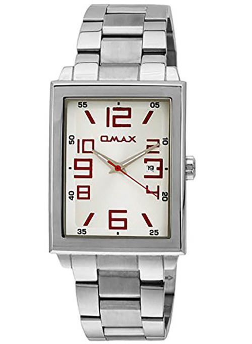 Buy OMAX Analog Silver Watch white Dial With Silver Strap for Men ...