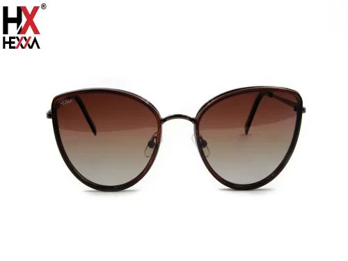 Buy HEXXA Fancy Polycarbonate Lens Metal Frame Cat Eye Funcy Sunglasses ...