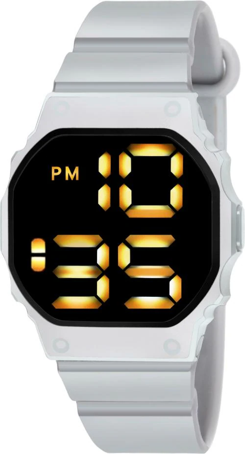 Buy YOUTH CLUB Black Dial Grey Strap Digital Watch for Men and Women ...