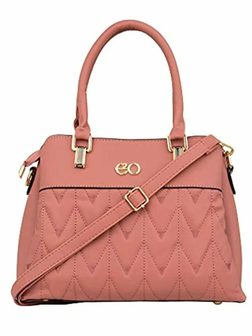 Buy E2O Women's Pink Polyurethane Satchel Handbag Online at Best Prices ...