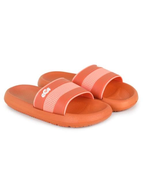 Buy Ego Easy Orange Light Weight cushioned Flip-Flop for women Online ...