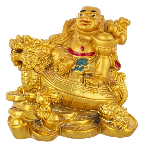 Buy BLESS KRAFT Feng Shui Laughing Buddha Sitting On Dragon Blessing ...