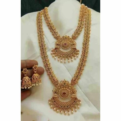 Buy Laforword Brass Gold-plated Gold Jewel Set (Pack of 1) Online at ...