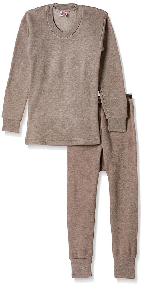 Buy Rupa Thermocot Boys Brown Solid Cotton Blend Thermal Set Online at ...