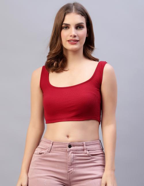 Buy DIAZ Women's & Girls' Solid Ribbed Square Neck Tank Tops | Tops for ...