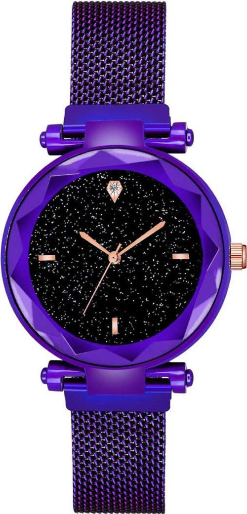 Buy ELRINZA Analog Multicolor Dial Violet Strap Watch For Girls Online ...