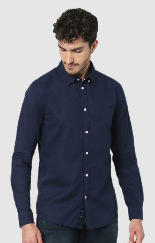 Buy Celio Men's Green Cotton Solid Casual Shirts Online at Best Prices ...