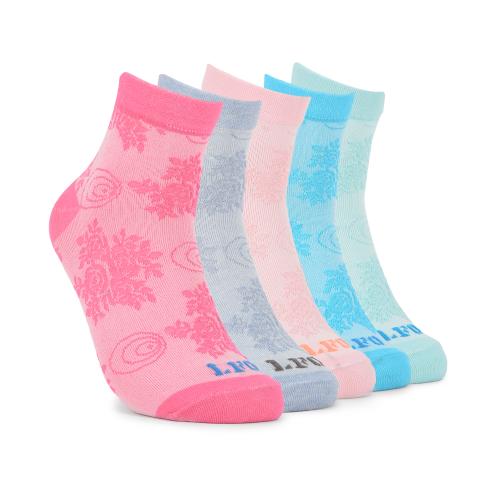 Buy LFO PACK OF 5 LADIES ANKLE REVERSABLE SOCKS Online at Best Prices ...
