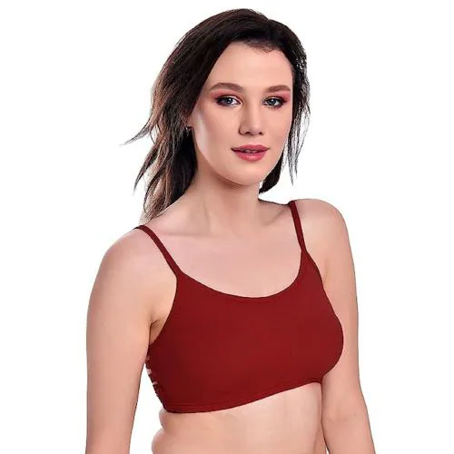 Buy MIXCART Lightly Padded Full Coverage Non-Wired Six Straps Seamless Bra Padded Cotton ...