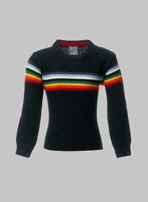 Buy Guapo Boys And Girls Dark Blue Printed Acrylic Blend Sweater Online ...