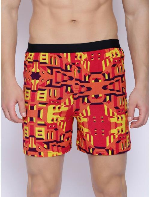 Buy Bummer Bricked Red Printed Modal Boxer for Men Online at Best ...