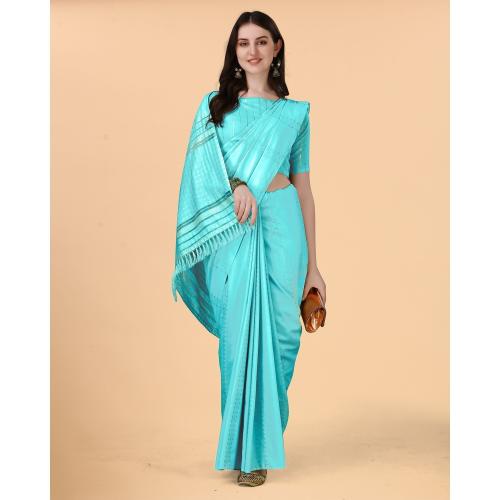 Buy Marabout Blue Colour Embellished Cotton Saree Online at Best Prices ...