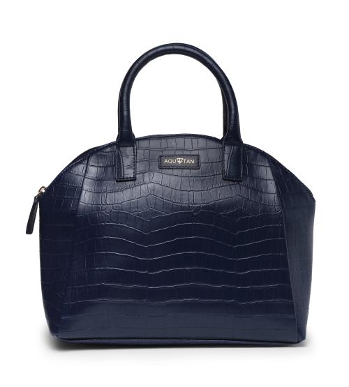 Buy Aquatan PU Faux Leather Navy Croco Handbag for Women/Girls Online ...