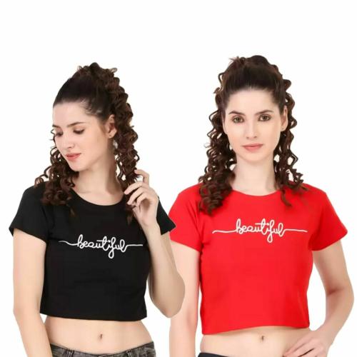 Buy Vanghee crop tops for women | Summer Top | Half Sleeve Crop Top ...