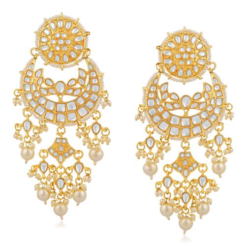 Buy Stefan Gold-Plated Chandbali Earring (Women) Online at Best Prices ...