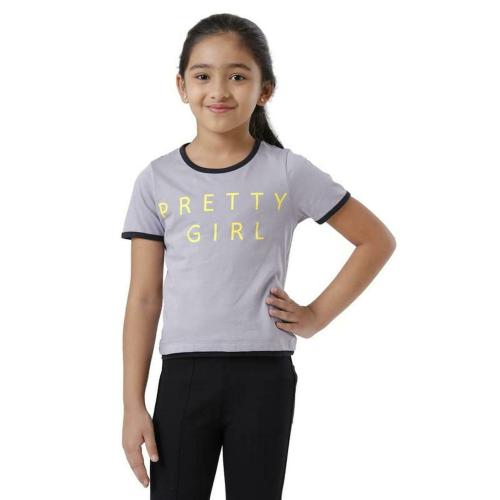 Buy De Moza Girls Grey Printed Cotton Top - 12 to 13 Years Online at ...