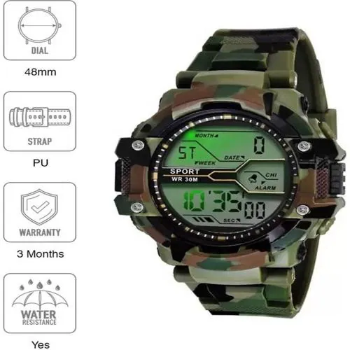 Buy WAGARI Sport look army edition L17 light Digital Watch - For Boys ...