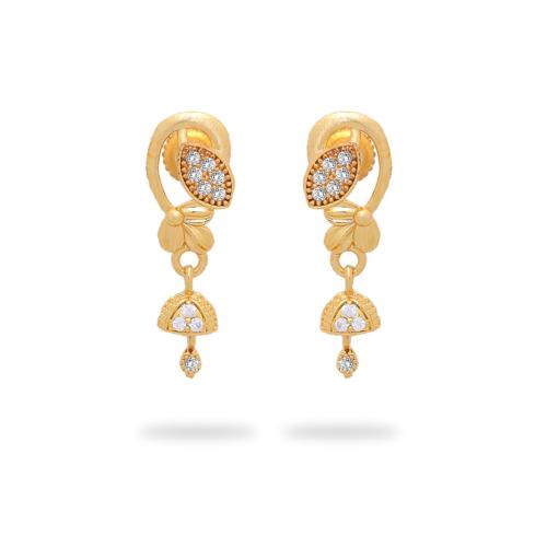 Buy arch fashion Traditional South Screw Back Zircone Earring ERG 1589 ...