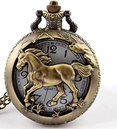 Buy GT Gala Time Brown Lacasabeauty Horse Theme Designer Pocket Watch ...