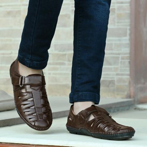 Buy RAY J Men Casual Sandal Velcro Synthetic Shoes Online at Best ...