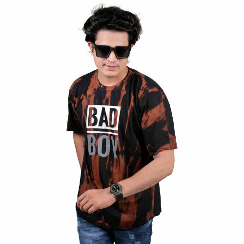 Buy YOLO Men Black Typography Cotton Blend Round Neck Half Sleeve ...