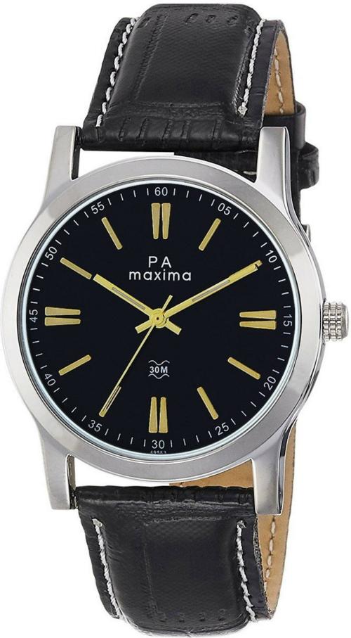 Buy Maxima Analog Blue Dial Black Strap Watch For Men (O-49563LMGI ...