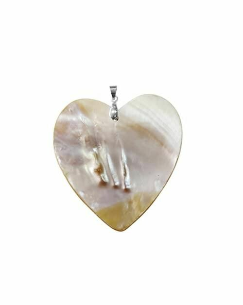 Buy Shubhanjali store Stone Mother of Pearl Heart Pendant for (Women ...