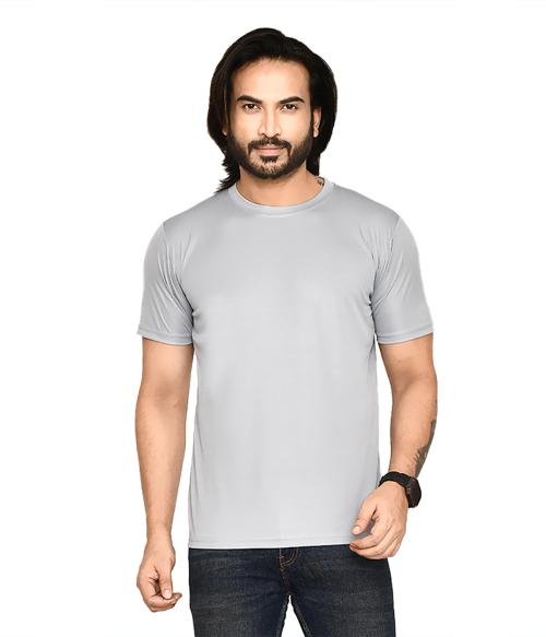 Buy Roy's Casual Regular Fit Solid Pattern Round Neck Polyester T-shirt with Half Sleeve I ...