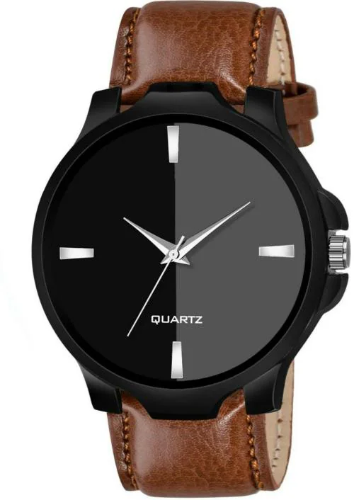 Buy Bolun Analog Black Dial Brown Strap Watch For Men Online at Best ...