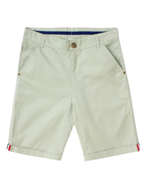 Buy CuB McPAWS be curious Boys Solid Shorts Cotton Twill Green Shorts Online at Best Prices in ...
