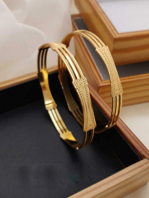 Buy FALLEY JEWLLERY Brass Bangle Set (Pack of 2) Online at Best Prices ...