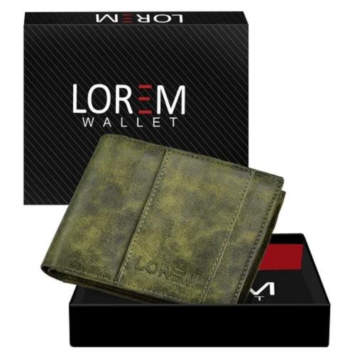 Buy LOREM Regular Men's Wallet, Colour-Green Online at Best Prices in ...